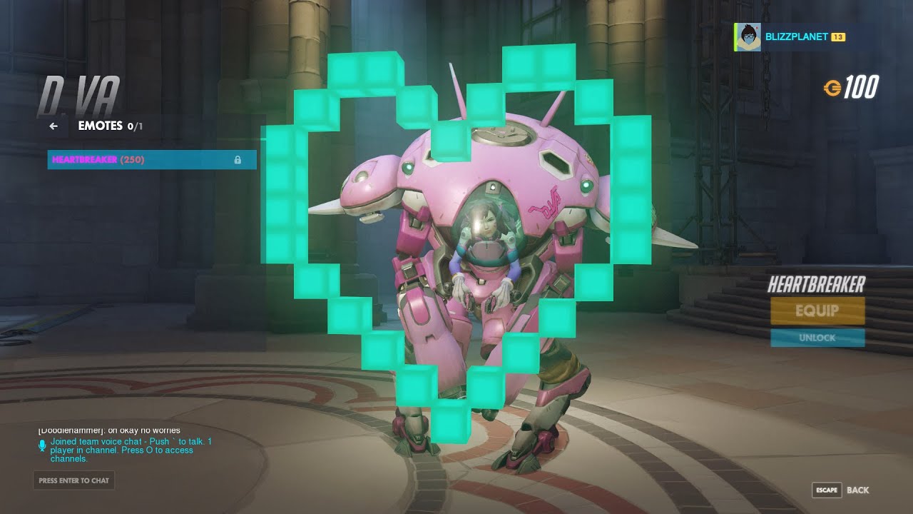 D.va - Emote Animation: Heartbreaker | Overwatch - YouTube