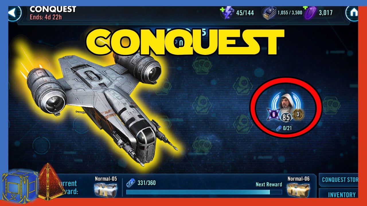 The Quest for the Crest! SWGOH Conquest Sector 5 - YouTube