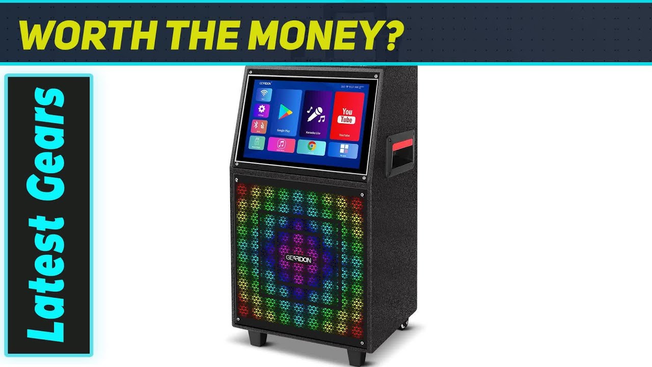 GEARDON 15" Touch Screen Karaoke Machine: Best Portable Party System ...