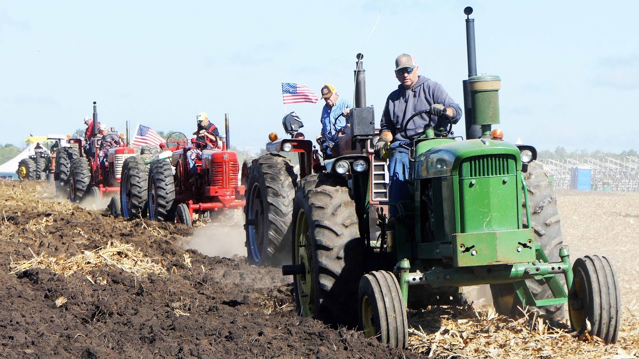 Vintage Tractors Plowing at Half Century of Progress Show 2025 | Lots ...