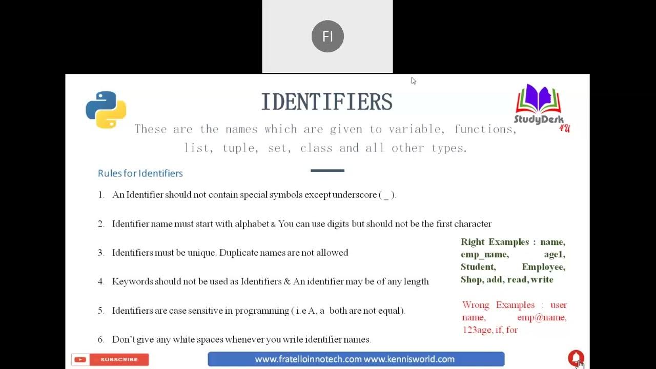 Python Tokens Operators - YouTube