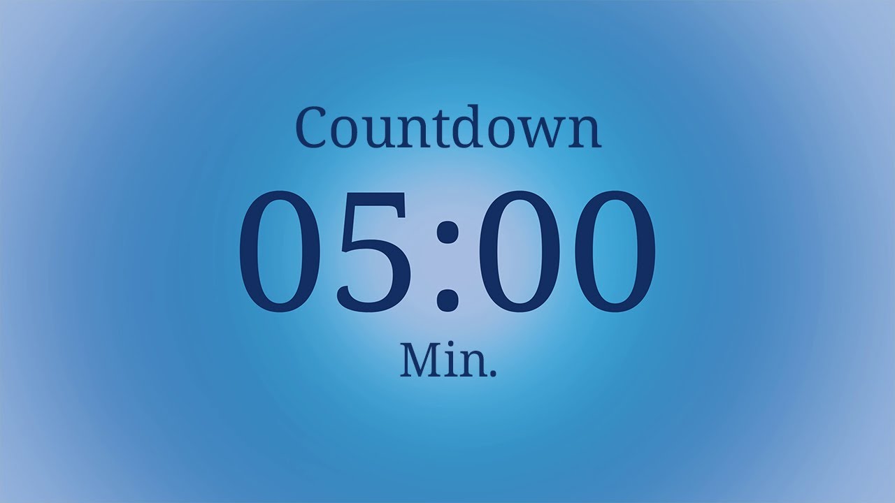 5 Minute Aura Countdown Timer | Blue 💙 - YouTube