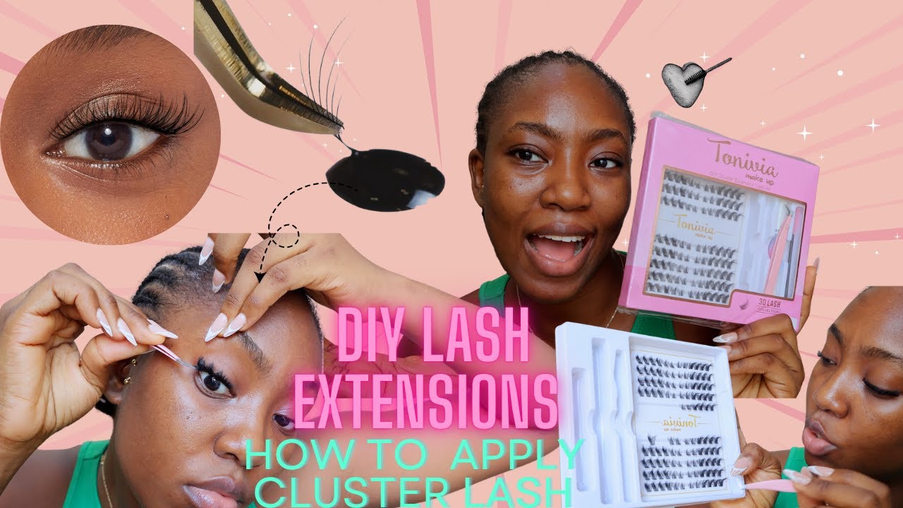 LASH EXTENSIONS TUTORIAL | CHAOTIC DIY CLUSTER LASH APPLICATION BEGINNER FRIENDLY - YouTube