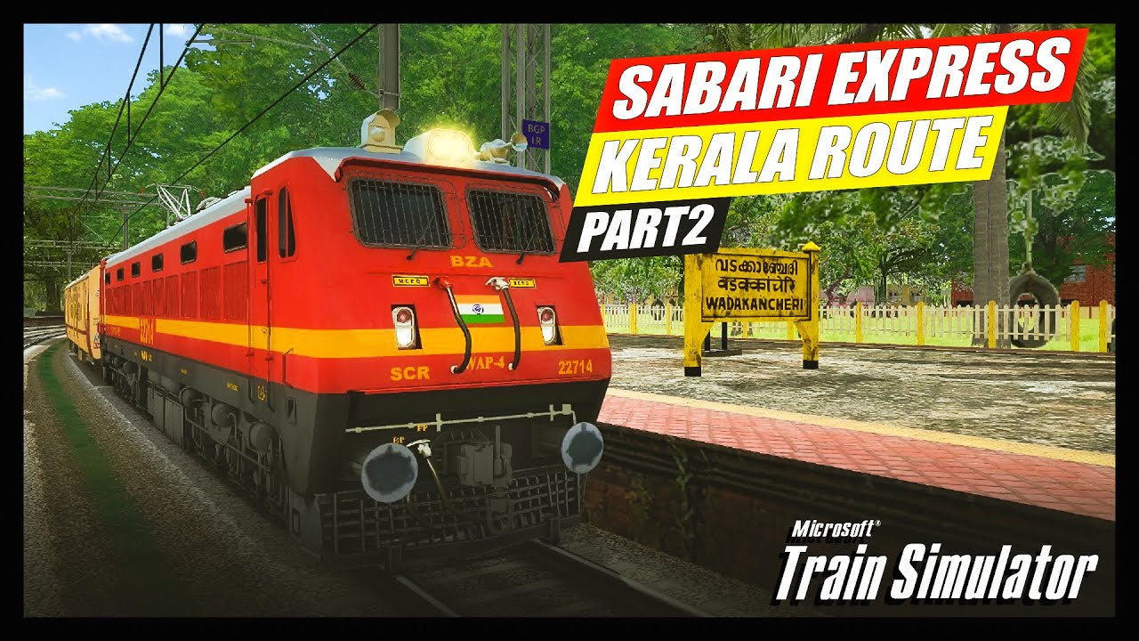 New Kerala V1 Route Part2 | 17230 / Sabari Express With WAP-4 ...