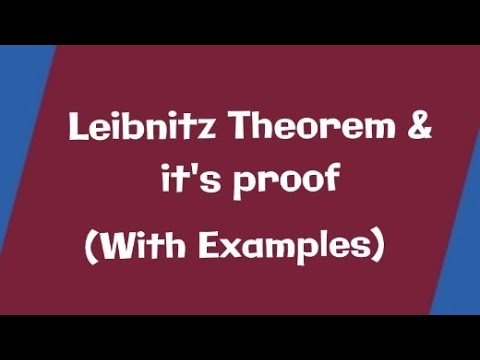 Leibnitz Theorem and its proof|MathLOG - YouTube