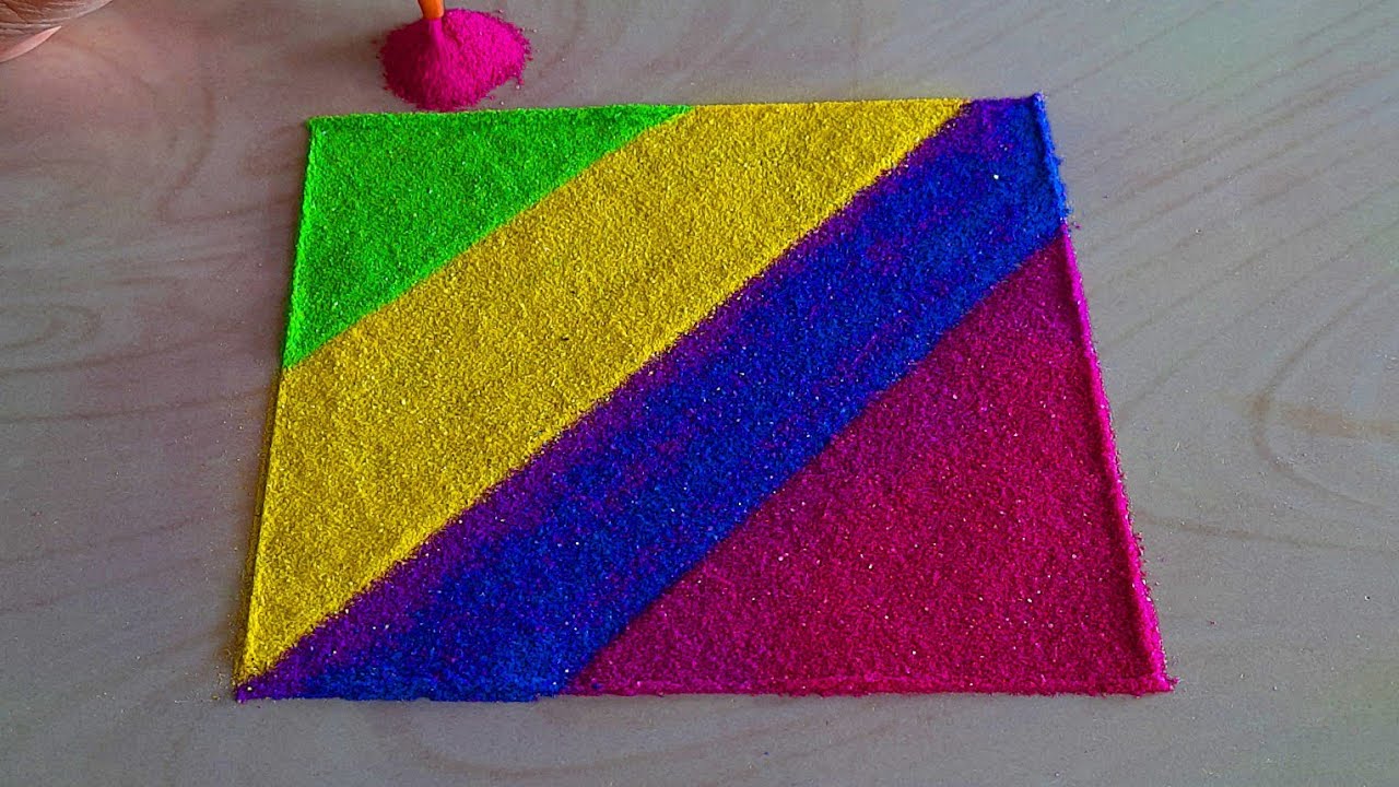 #1763 Navratri rangoli designs || Diwali rangoli design || satisfying ...