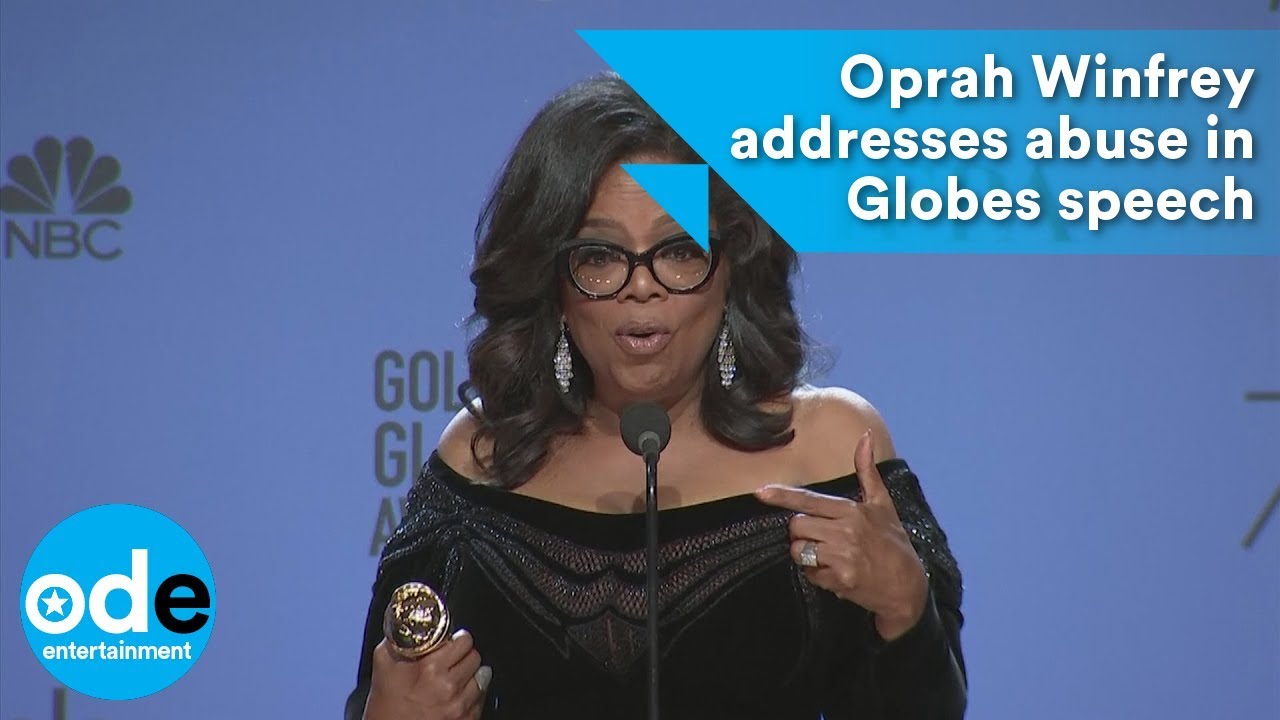Oprah Winfrey addresses abuse in Golden Globes speech - YouTube