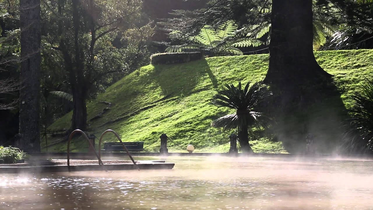Geothermal pool in Furnas, the Azores - YouTube