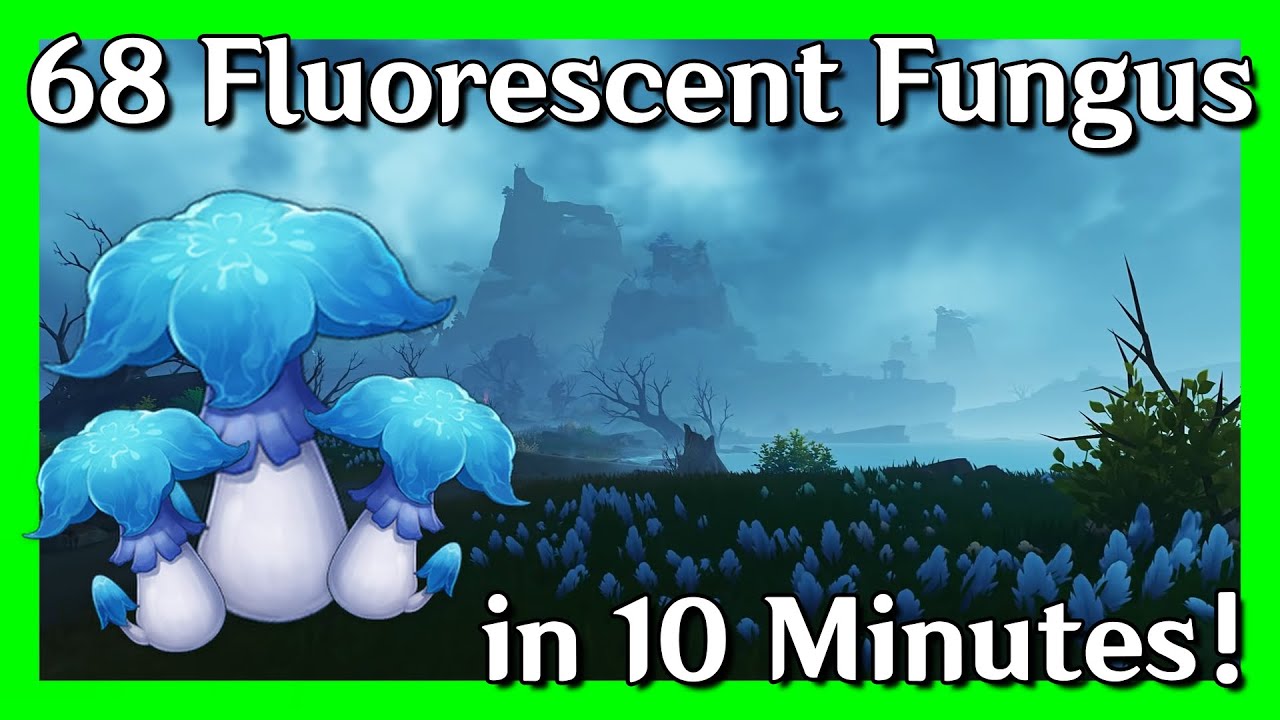 68 Fluorescent Fungus in 10 Minutes | Genshin Impact - Material Farm ...