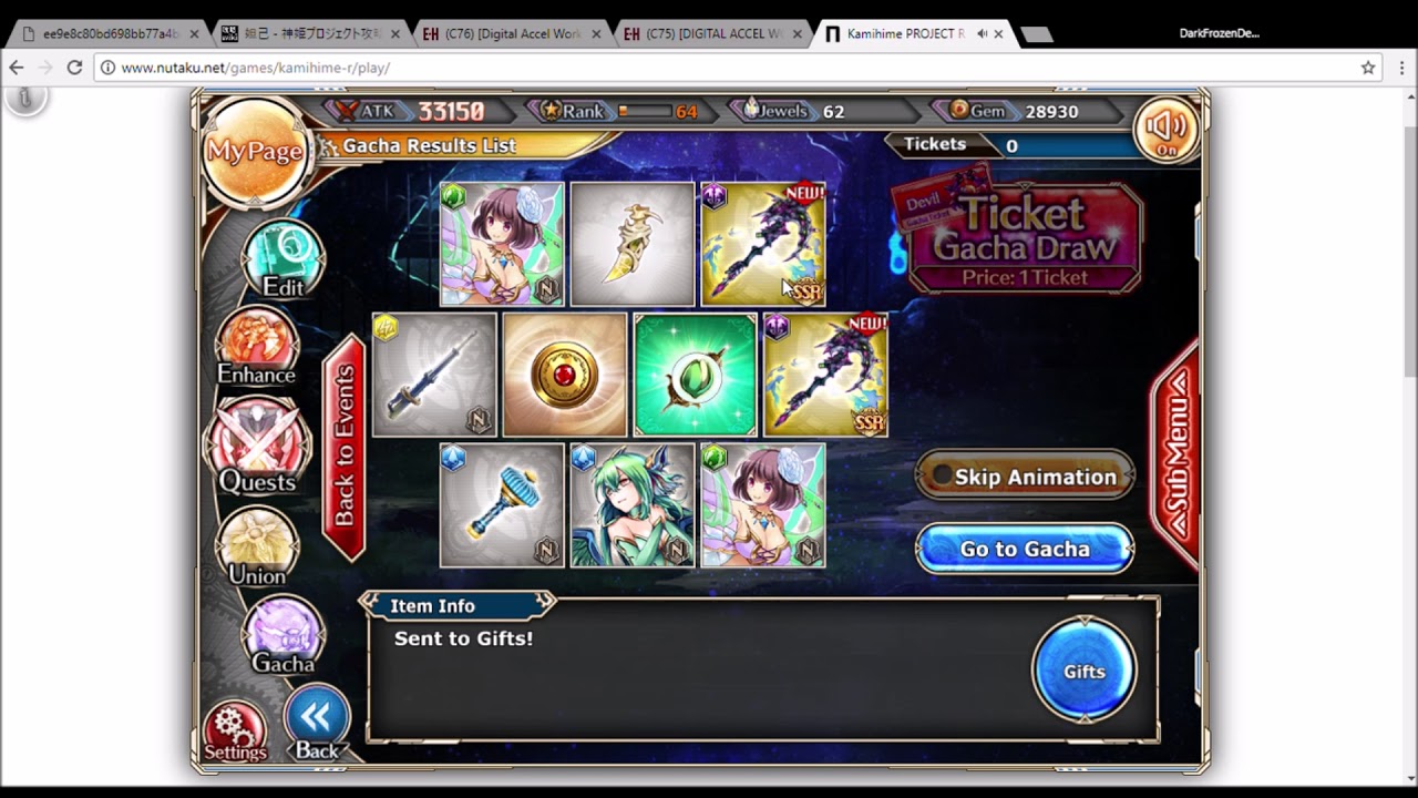 Kamihime PROJECT R - 2 SSR EVENT WEAPON PULLS IN A 10-DRAW?! - YouTube