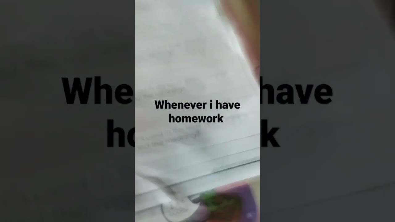 I don't like homework - YouTube