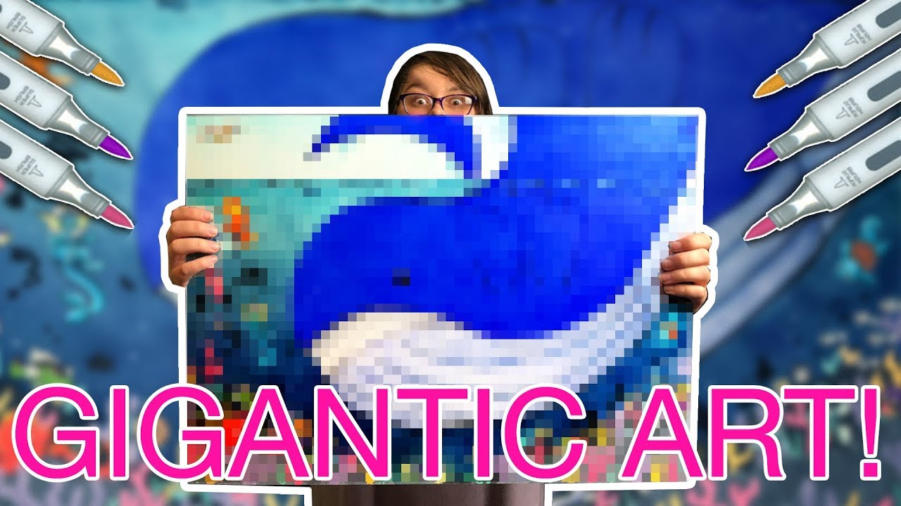 GIGANTIC WAILORD Drawing! | Copic Marker Illustration - YouTube