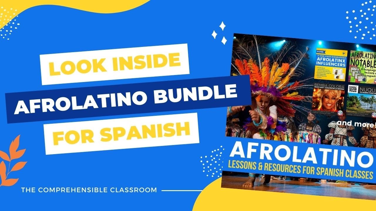 Afrolatino resource bundle for Spanish classes - YouTube