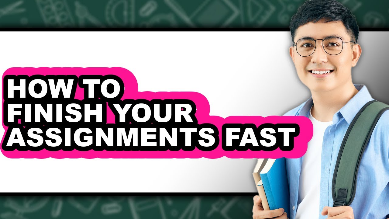 How to Finish Your Assignments Fast (easy Method) - YouTube