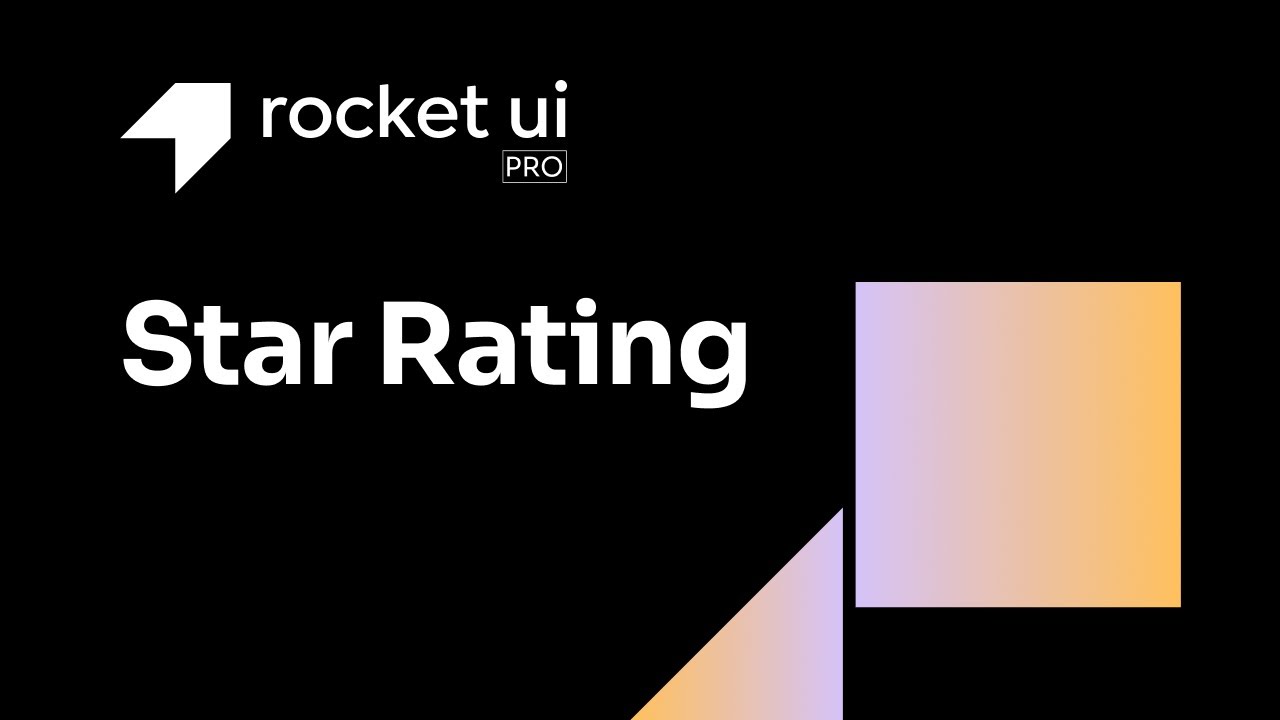Rocket UI Pro | Star Rating - YouTube