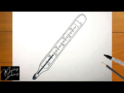 How to Draw a Thermometer Easy - YouTube