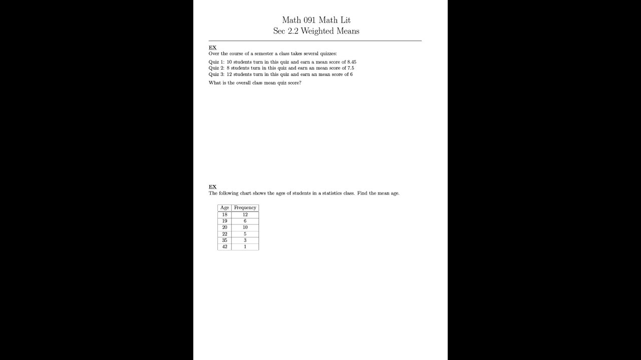 Math 091 Sec 2 2 - YouTube