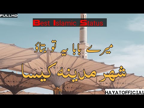 Pyare Baba ye tu Batao sheher Madina Kaisa Hai | Madina munavvara status | Hayatofficial