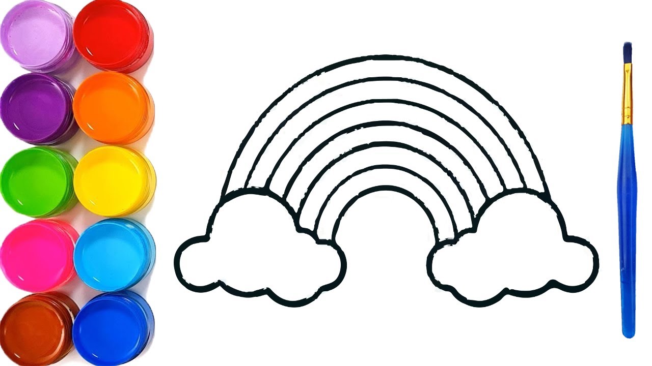 Rainbow Drawing 🌈 Coloring Learning for Kids | Learn How to Draw - YouTube