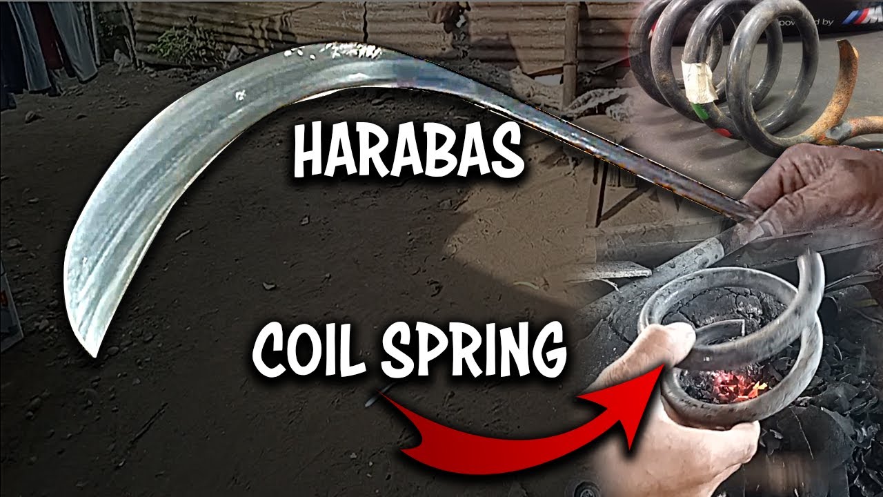 Pagpapanday ng Harabas/Grass Sickle mula sa Coil Spring - YouTube