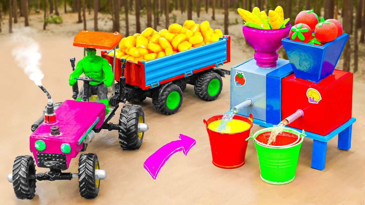Diy mini tractor making Fruits Juice Press Machine | diy Planting ...