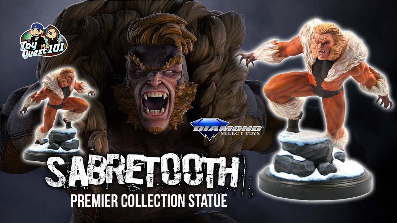 Sabretooth Premier Statue Review Diamond Select Toys - YouTube