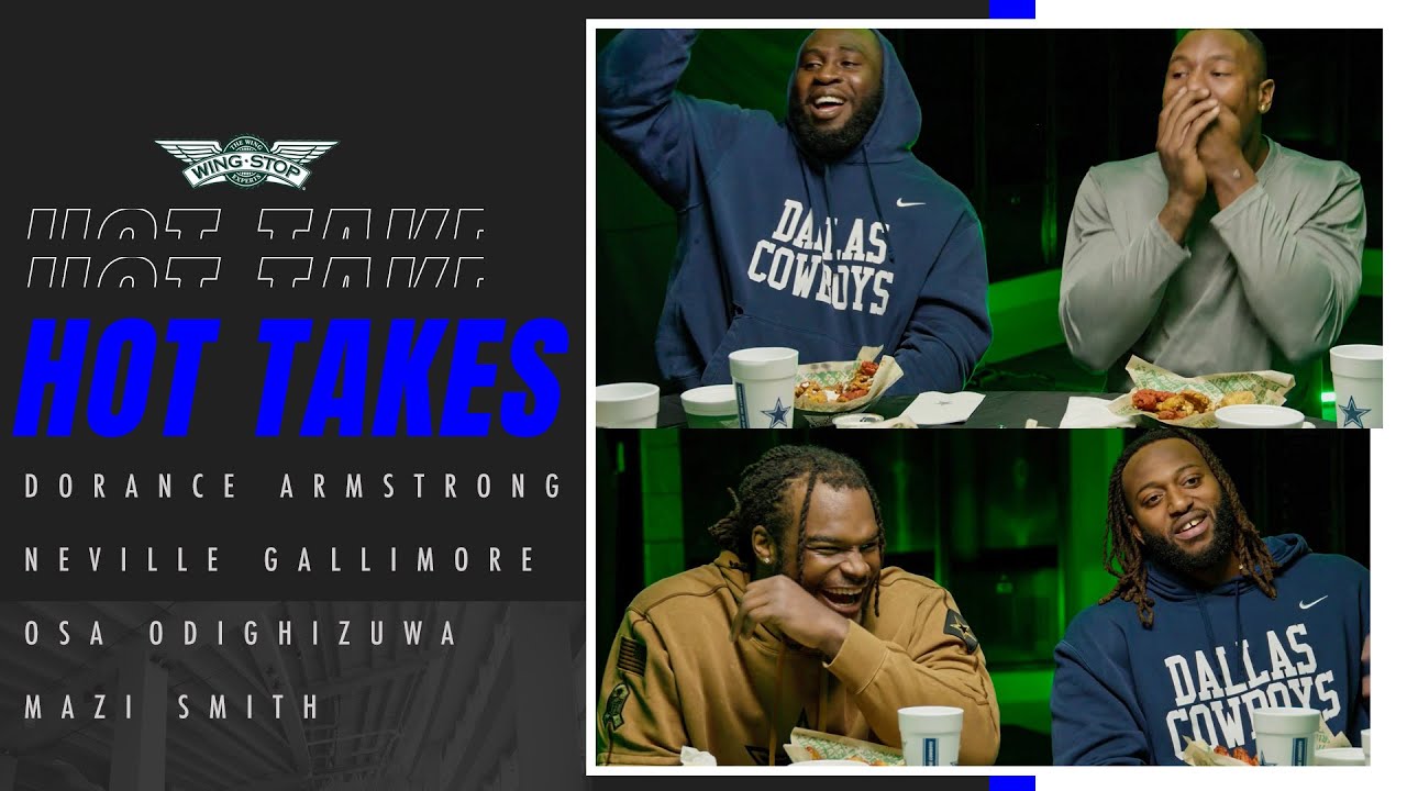 Hot Takes with the Defensive Line 🔥 | @wingstop | Dallas Cowboys 2023 ...