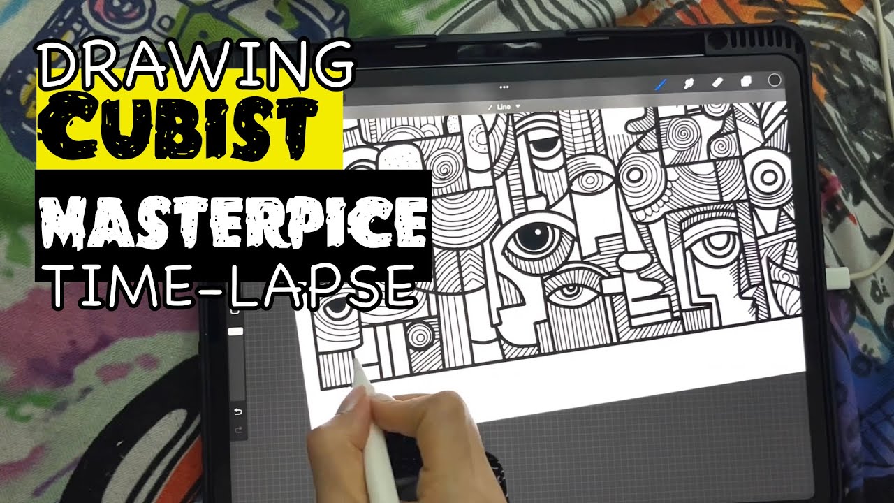Creating a Mesmerizing Cubism Masterpiece | Procreate Time-lapse ...