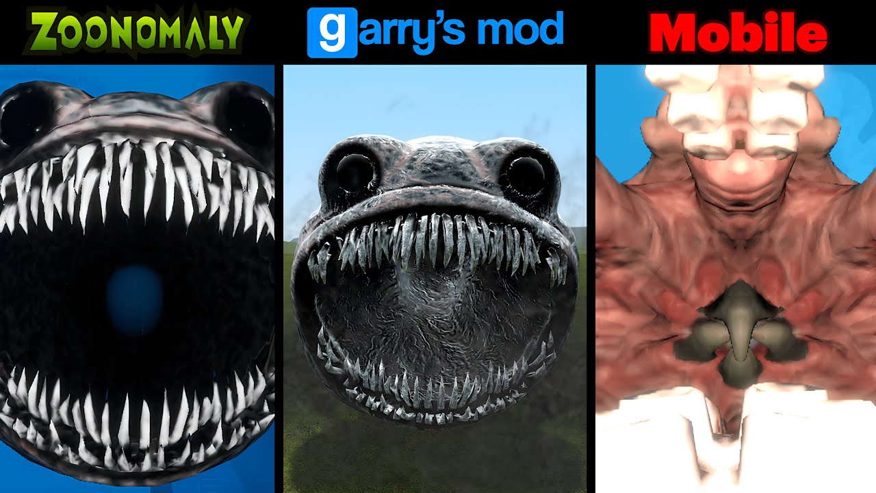 Monster Fish in Zoonomaly Vs Garry's Mod Vs Mobile - YouTube