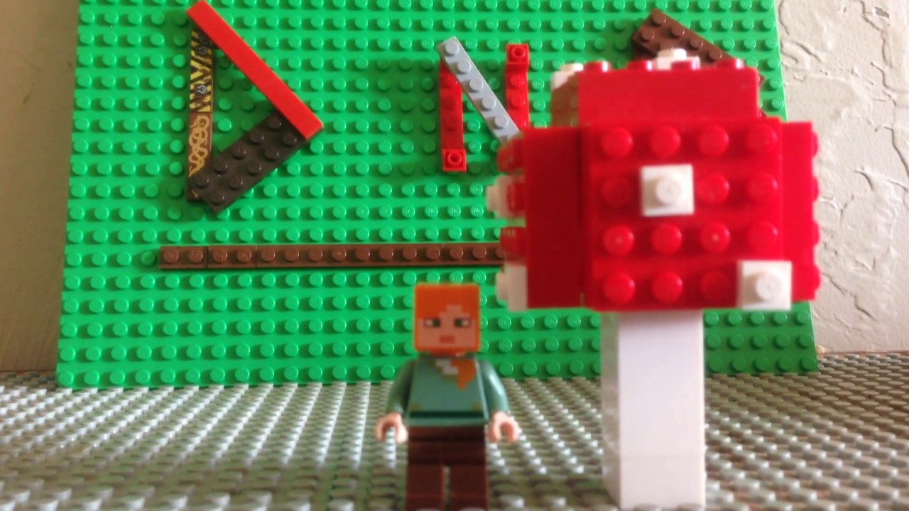 Lego Minecraft mushroom tree - YouTube