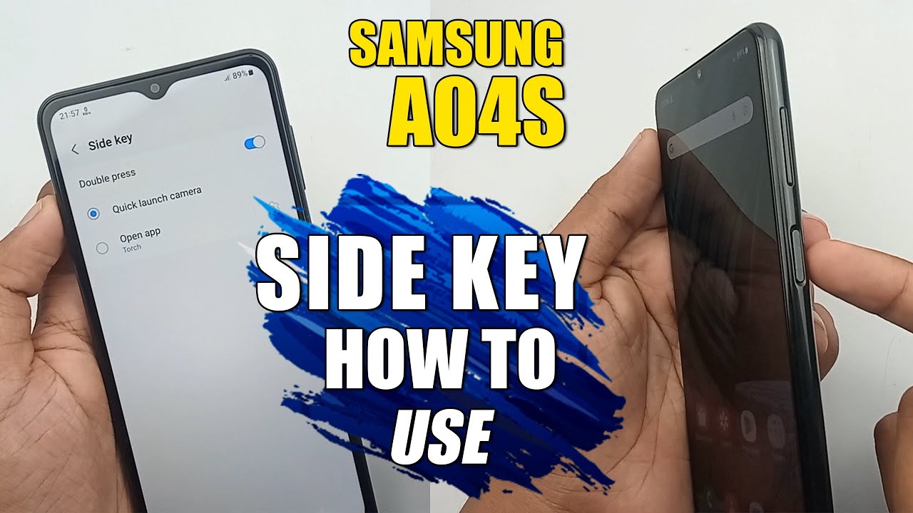 How To Use Side Key - Samsung Galaxy A04s - YouTube