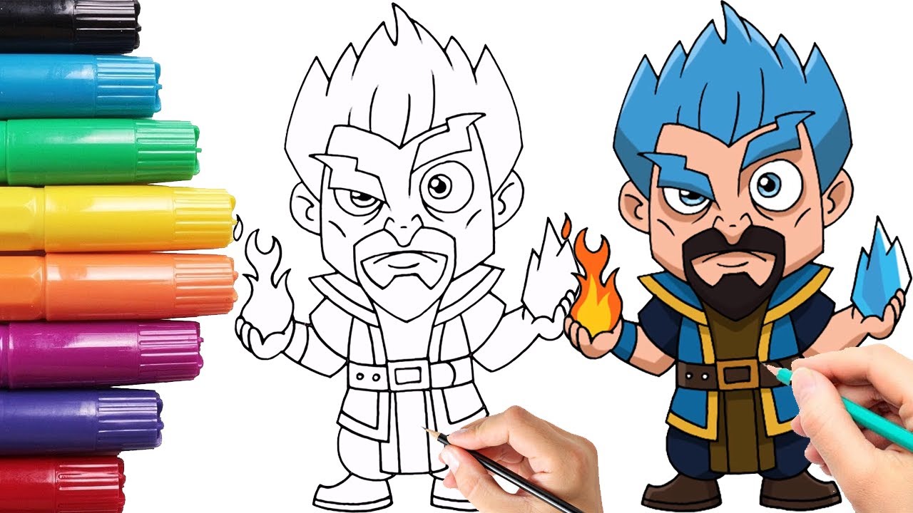 3 WIZARD CHALLENGE | How to Draw Wizard + Ice Wizard + Electro Wizard ...
