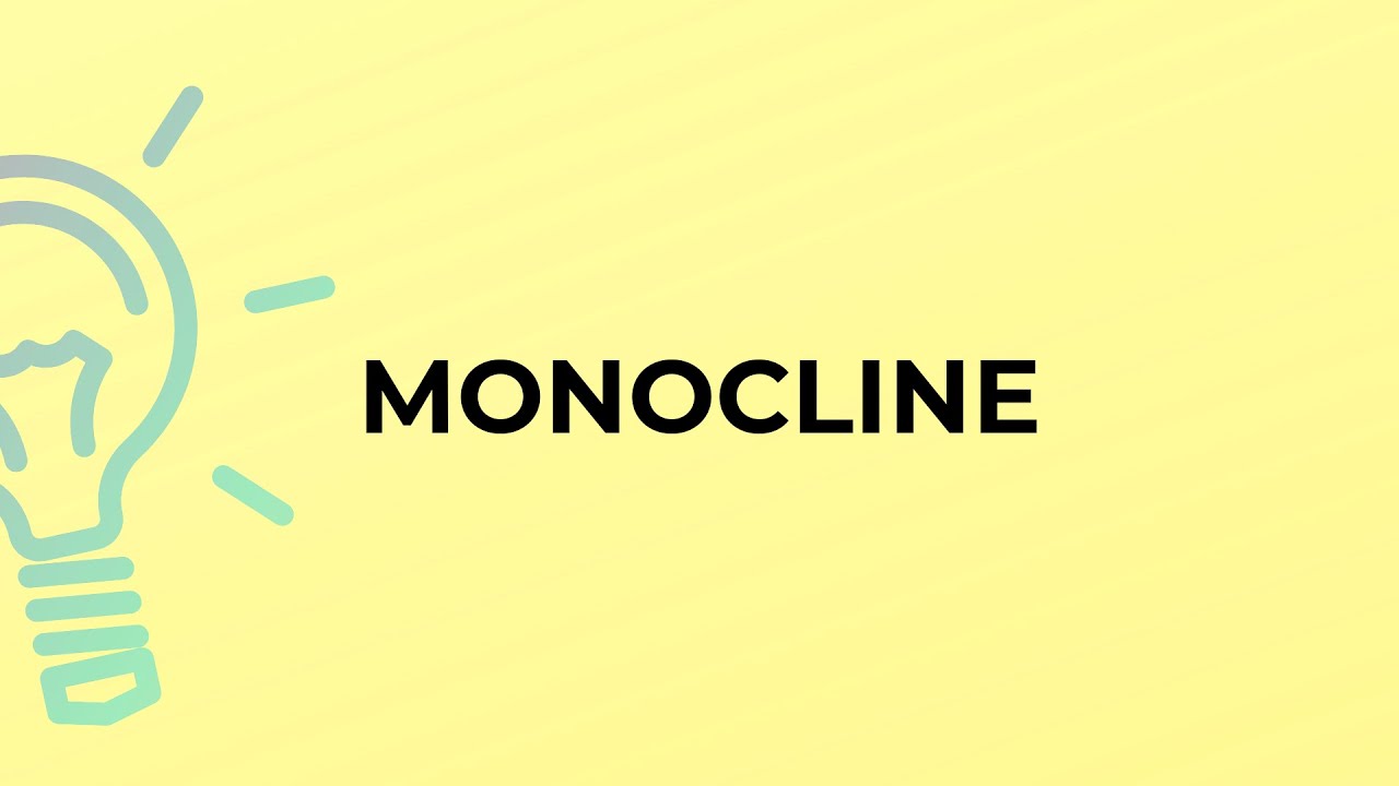 What is the meaning of the word MONOCLINE? - YouTube