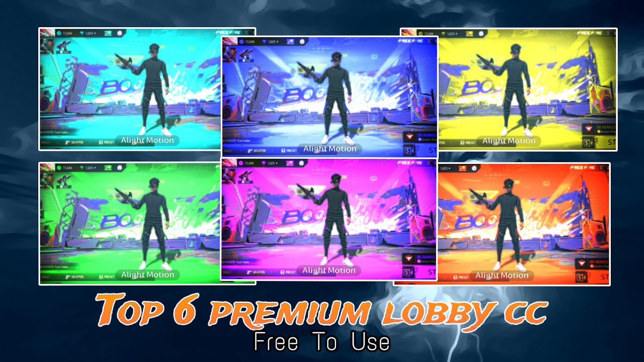 Top 6 premium lobby cc || ff lobby cc pack || ff quality cc pack ...