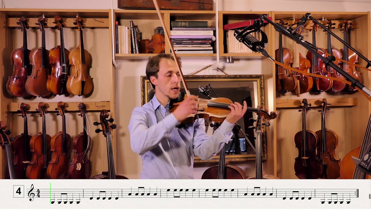 Violin Chapter 1, Exercise 4, The Quaver - Introduction and slow play ...