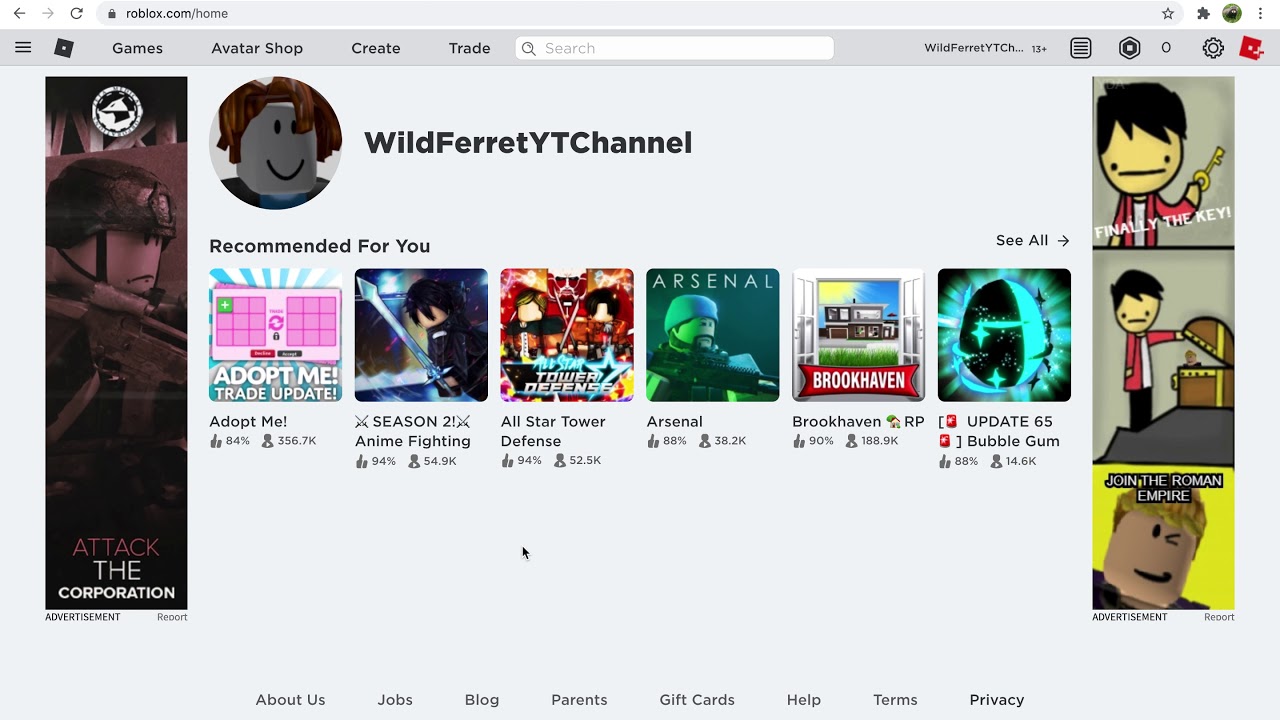 My official roblox account - YouTube