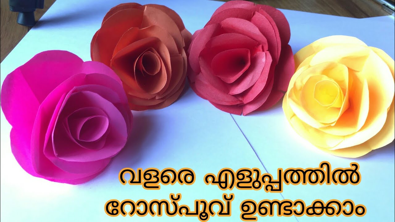how-to-make-small-rose-flower-with-paper-making-paper-flowers-step-by