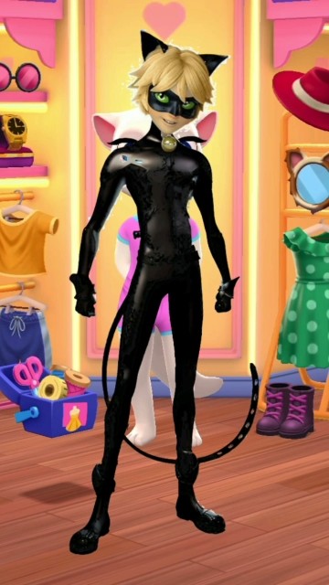 Cat noir from miraculous makeover My talking anglea 2 #Catnoir # ...