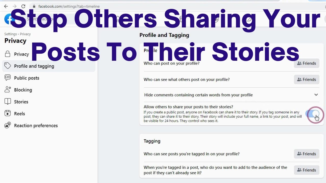 How To Stop Others Sharing Your Posts To Their Stories On Facebook ...