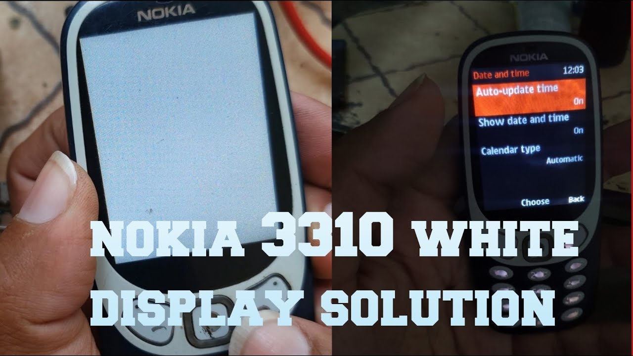 nokia 3310 display white solution - YouTube