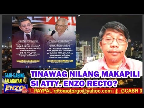TINAWAG NILANG MAKAPILI SI ATTY. ENZO RECTO? - YouTube
