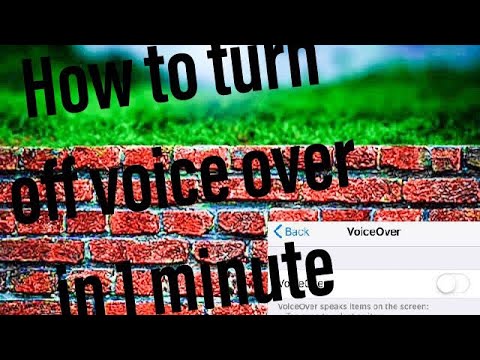 How to turn off voice over in 1 minute - YouTube