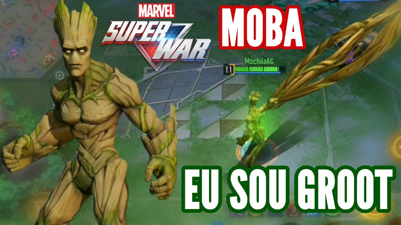 ESSE HERÓI PRECISA SER PARADO! MOBA MARVEL SUPER WAR BETA 2 | GROOT ...