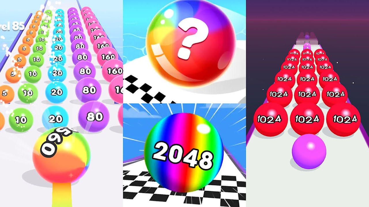 Ball Master: Ball Run 3D vs Ball Run 2048 vs Ball Road 2048 All Levels ...