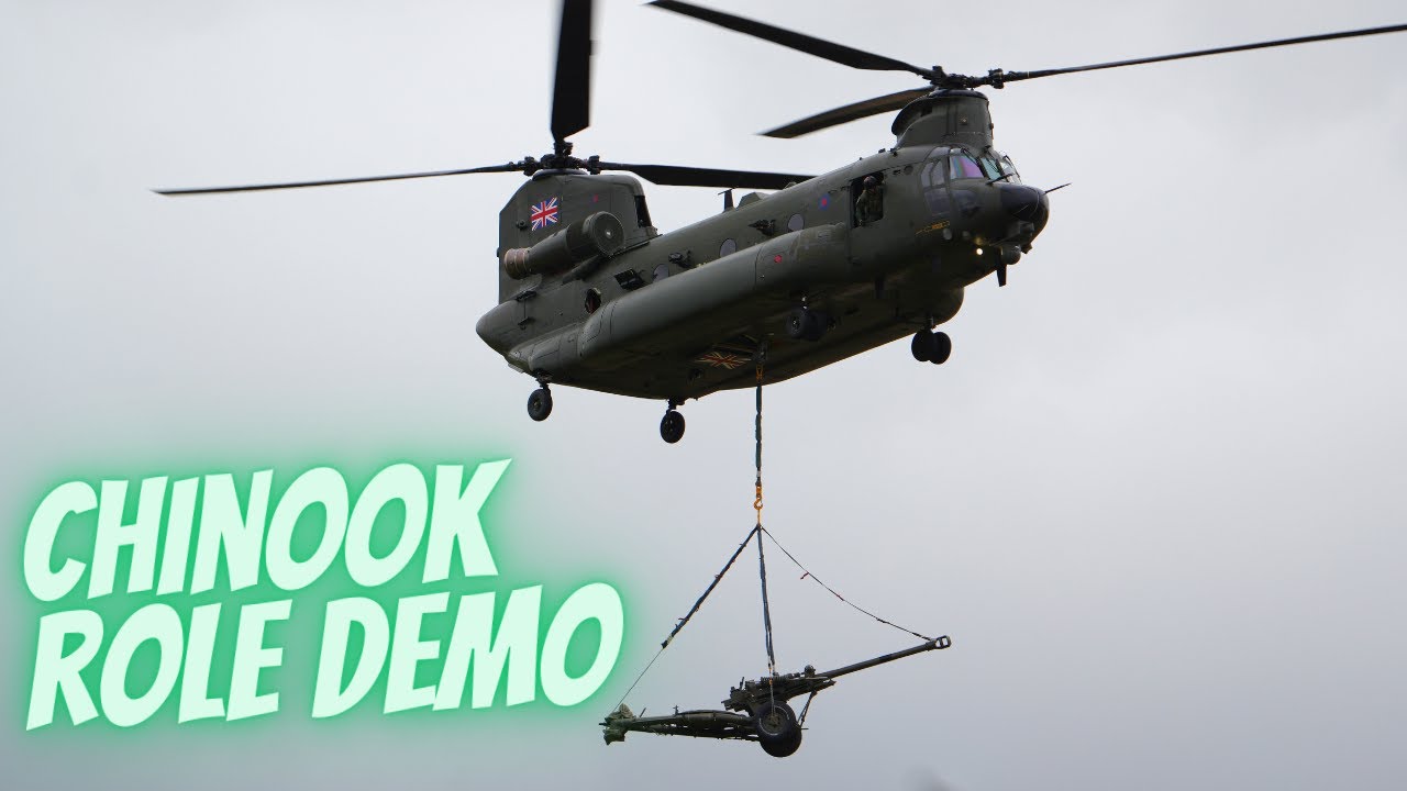 RAF Chinook Role Demo .. 2024 RIAT (Royal International Air Tattoo ...