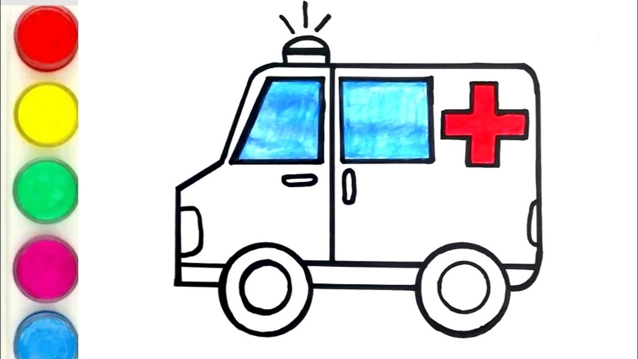 How to draw Ambulance | Drawing and Coloring for kids and todlers |Arti ...