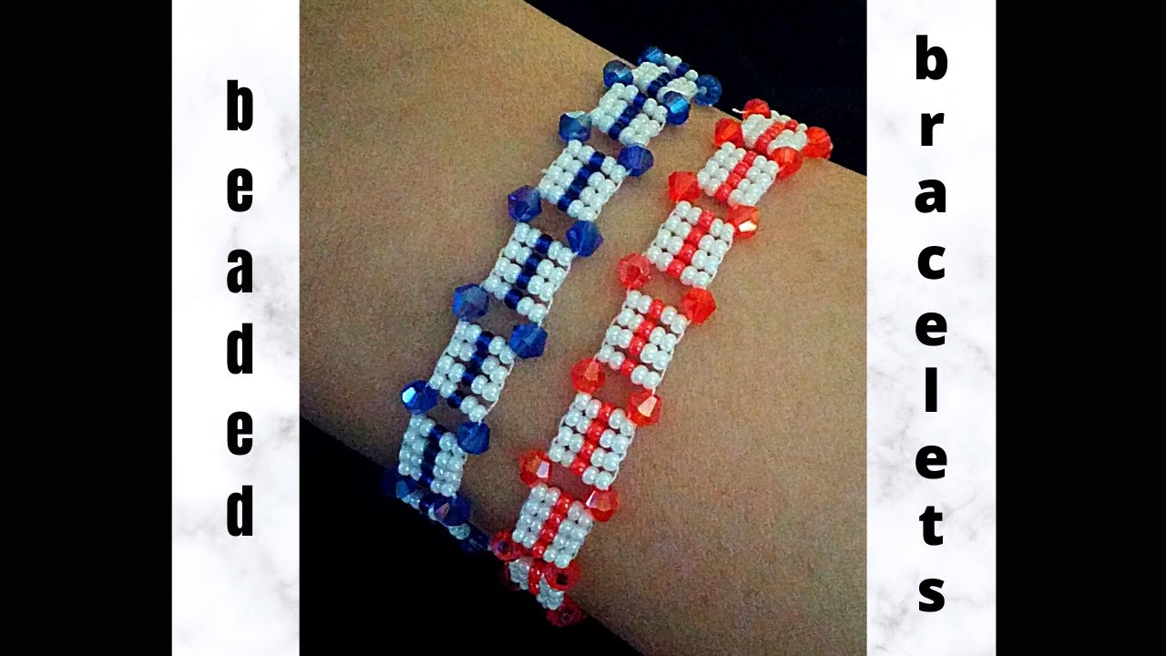 beading tutorial. Simple design for DIY Beads Bracelets - YouTube