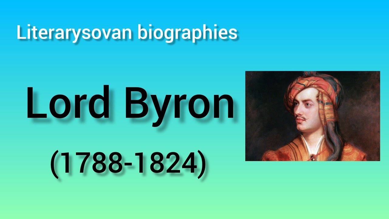 Lord Byron :a biography | life and writings | Byron books | Byron as ...