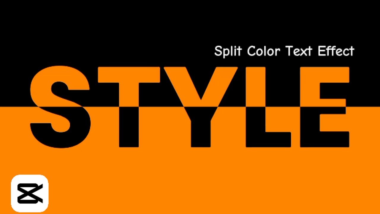 How to create a split color text on capcut - YouTube