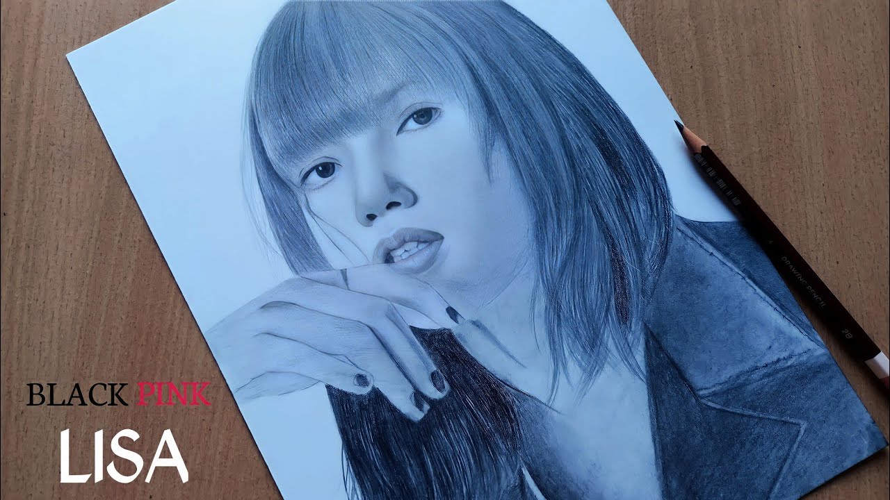 BLACKPINK LISA DRAWING| LISA POTRAIT DRAWING - YouTube
